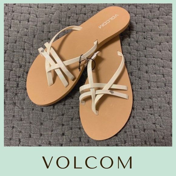 Volcom | Shoes | Nwt Volcom White Sparkly Sandals | Poshmark